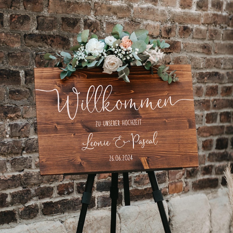 Willkommensschild Aus Holz