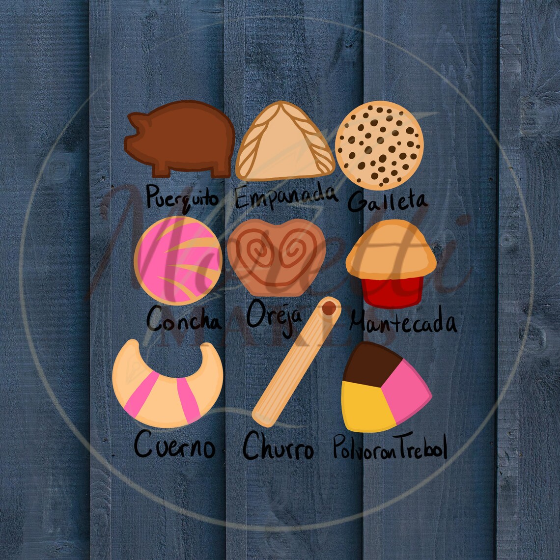 Pan Dulce SVG PNG JPEG, Diy Projects, Gifting Giving, Mexican Sweet ...