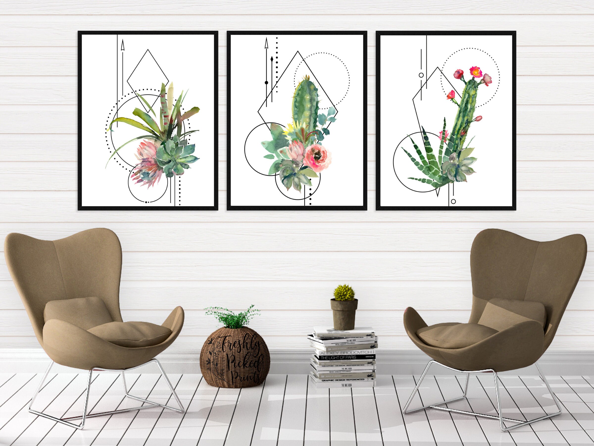 Cactus Watercolor, Succulent Printable Wall Art - Etsy
