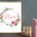 Custom Digital Download Name Art Watercolor Floral Nursery - Etsy