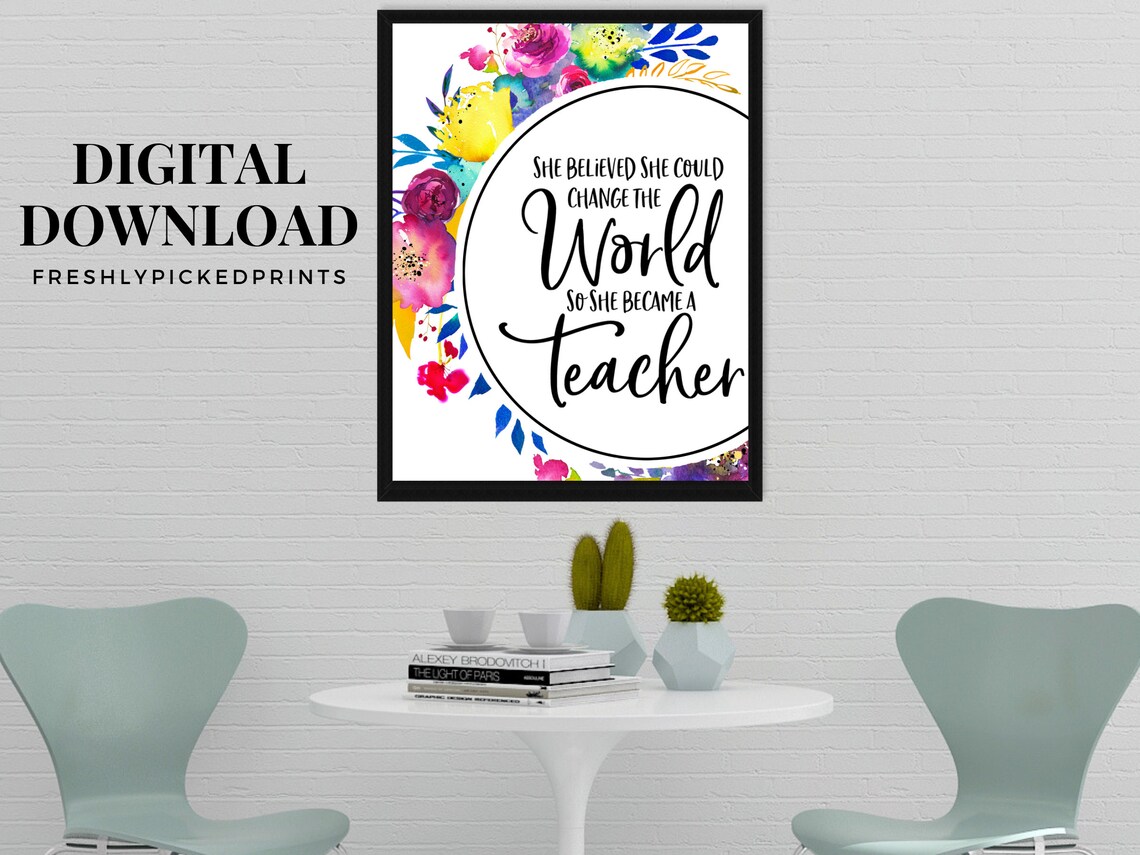 Teacher Appreciation Print Teacher Gift Ideas Teacher | Etsy