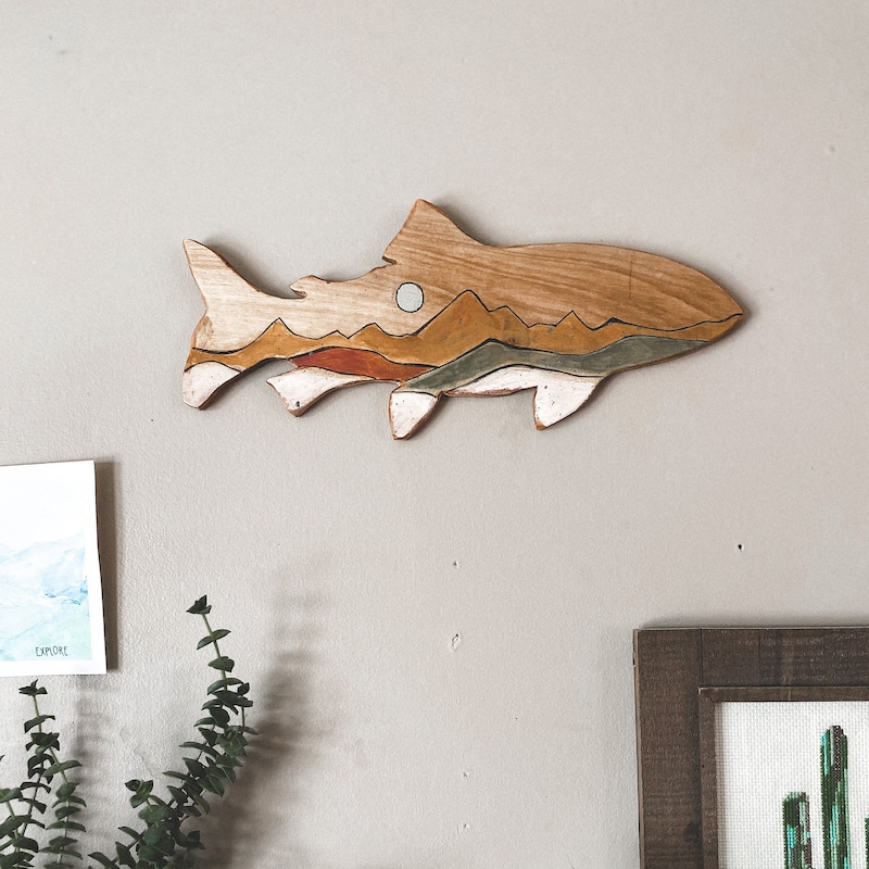 Wooden Fish Wall Decor - Etsy