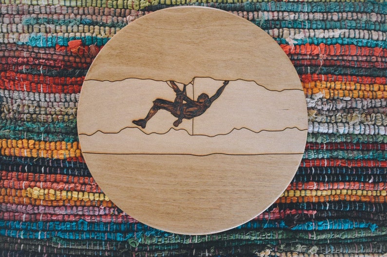 Rock Climbing Wooden Wall Hanging Rock Climbing Wall Decor | Etsy