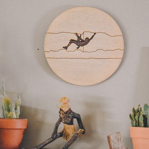 Rock Climbing Wooden Wall Hanging Rock Climbing Wall Decor | Etsy