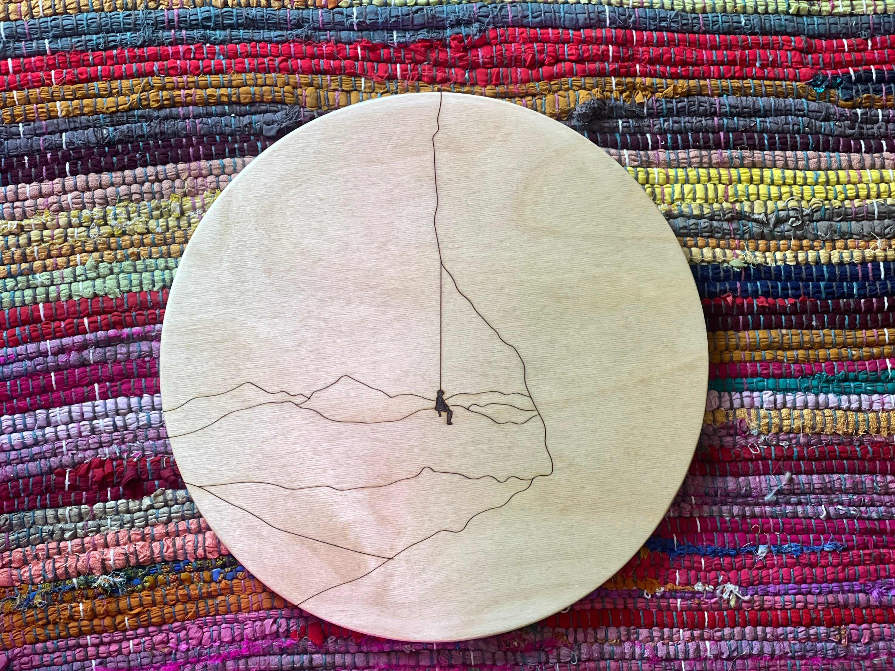 Wooden Circle Rock Climbing Wall Hanging Rock Climbing | Etsy