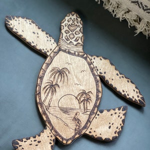 Wooden Sea Turtle Wall Art, Sea Turtle, Turtle Art, Sea Turtle Art ...