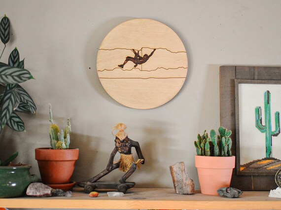 Rock Climbing Wooden Wall Hanging Rock Climbing Wall Decor | Etsy