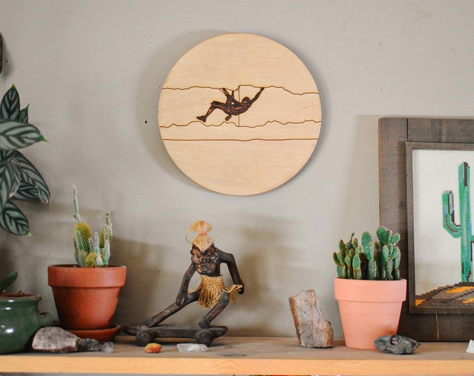 Rock Climbing Wooden Wall Hanging Rock Climbing Wall Decor - Etsy