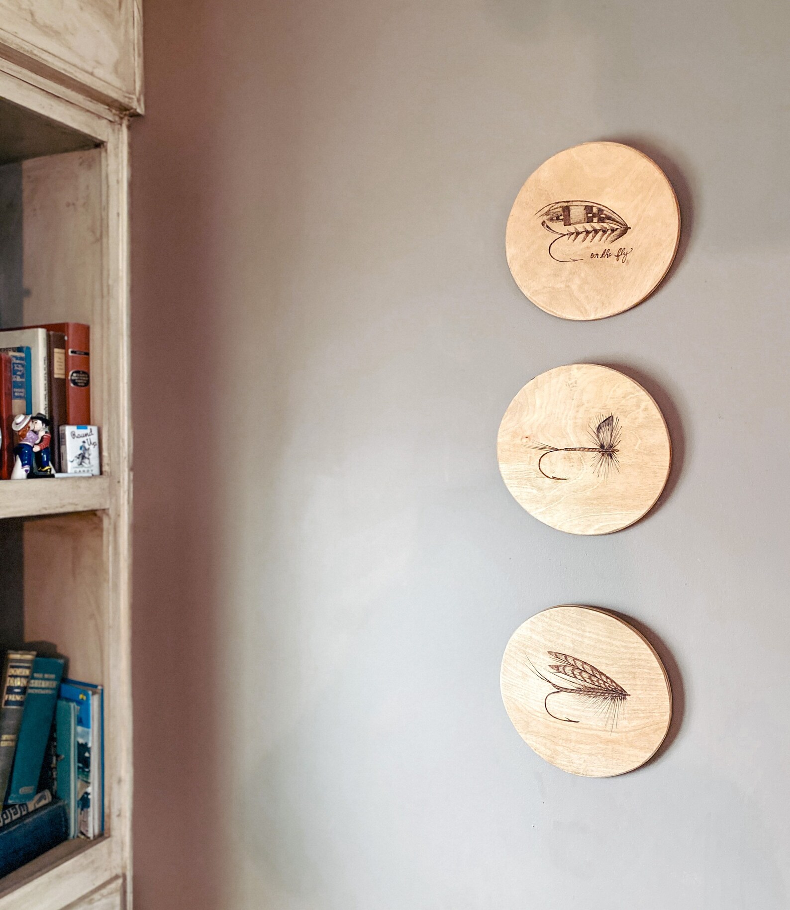 Fly Fishing Fly Wall Hanging Set Fly Fishing Fishing Wall | Etsy