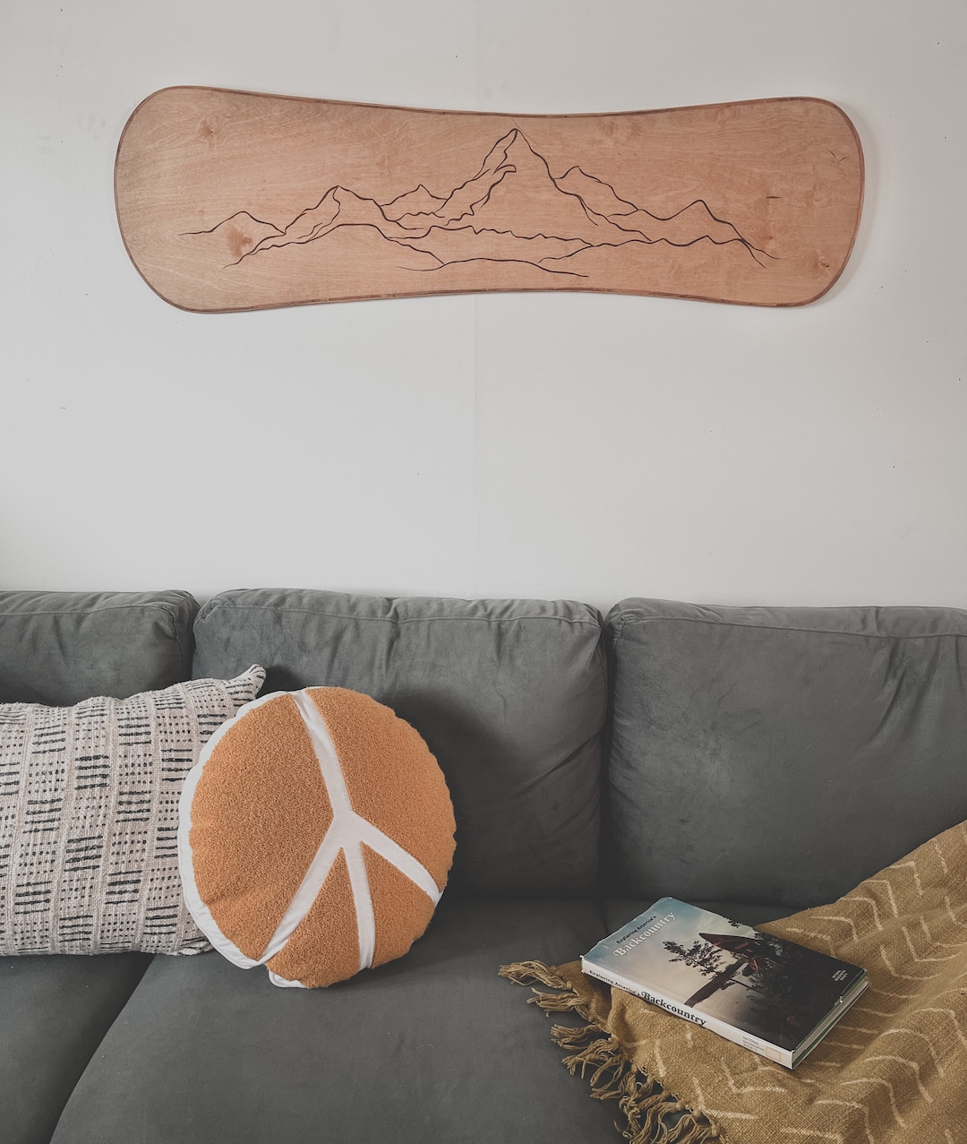 Handmade Snowboard Wall Decor, Boho Home Decor, Handmade Gift, Free ...