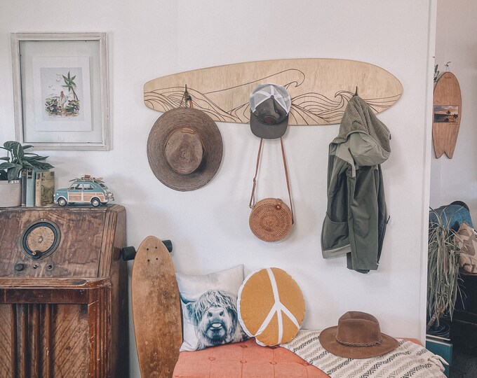 Surfboard Towel Rack - Etsy