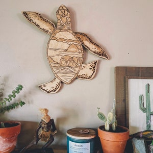Wooden Sea Turtle Wall Art Sea Turtle Turtle Art Sea Turtle | Etsy