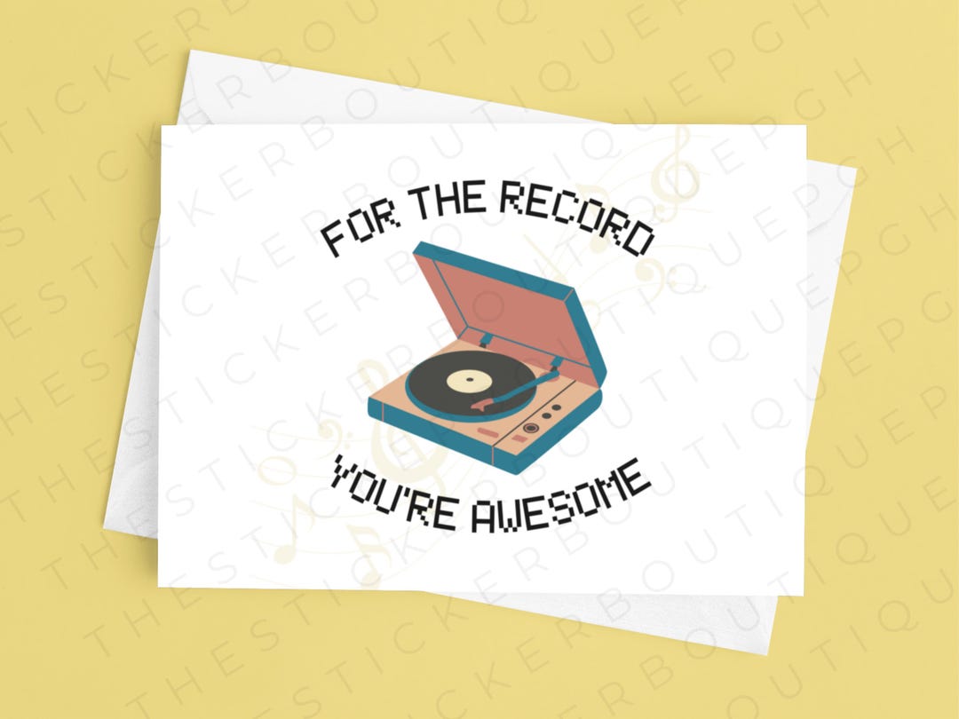 Record Player Card | "for the Record, You're Alright" (digital Download ...