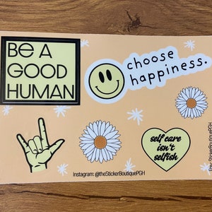 Positive Thoughts Sticker Vinyl Sticker Sheet | Stickers for Hydroflask ...