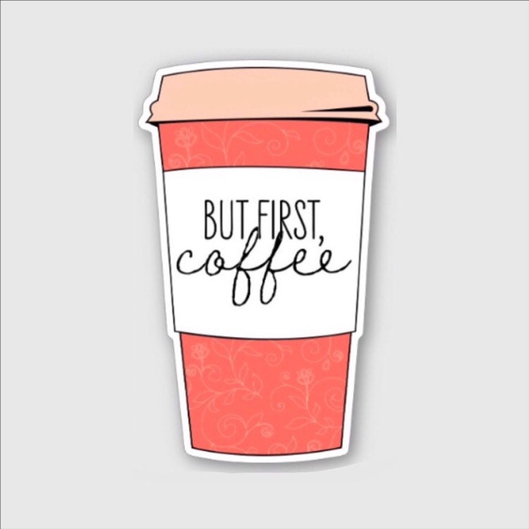 But First Coffee Vinyl Sticker Stickers for Hydroflask - Etsy