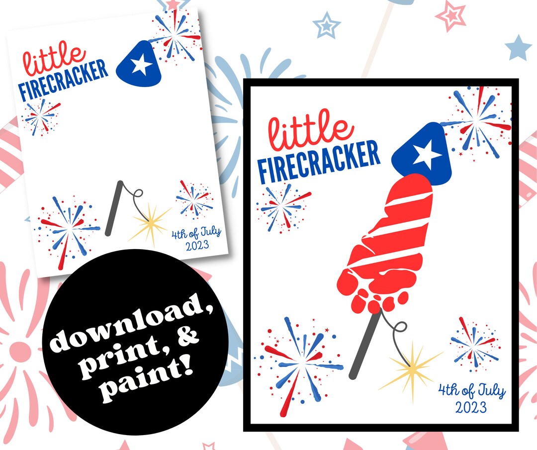 Little Firecracker Printable Download Print Kids Craft Gifts Kids Baby ...