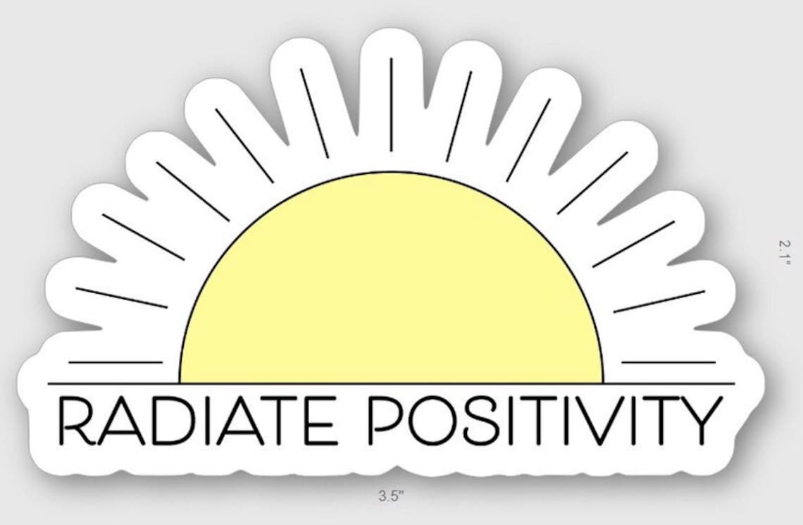 Radiate Positivity Vinyl Sticker Stickers for Hydroflask - Etsy