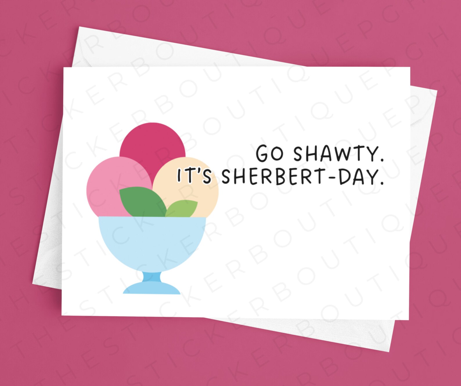 Funny Sherbert Birthday Card – Pun Greeting Card (digital Download) - Etsy