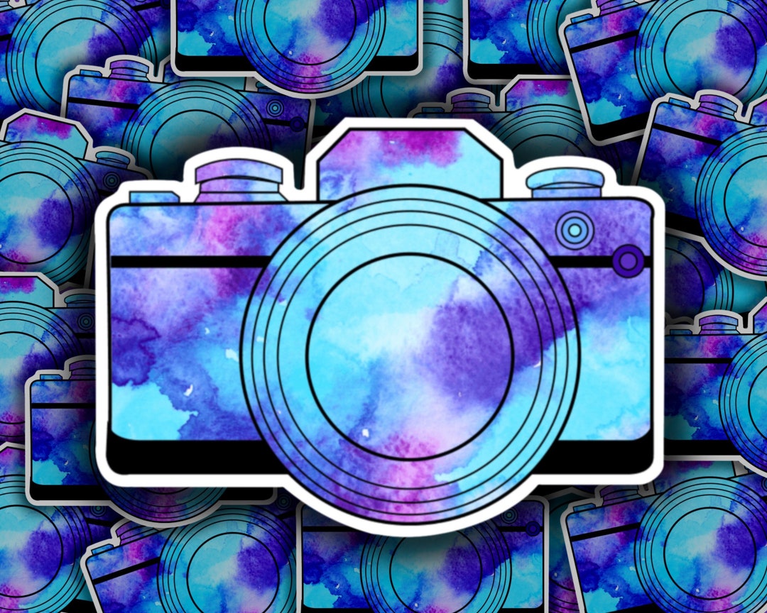 Camera Vinyl Sticker | Watercolor Camera | Stickers for Hydroflask ...