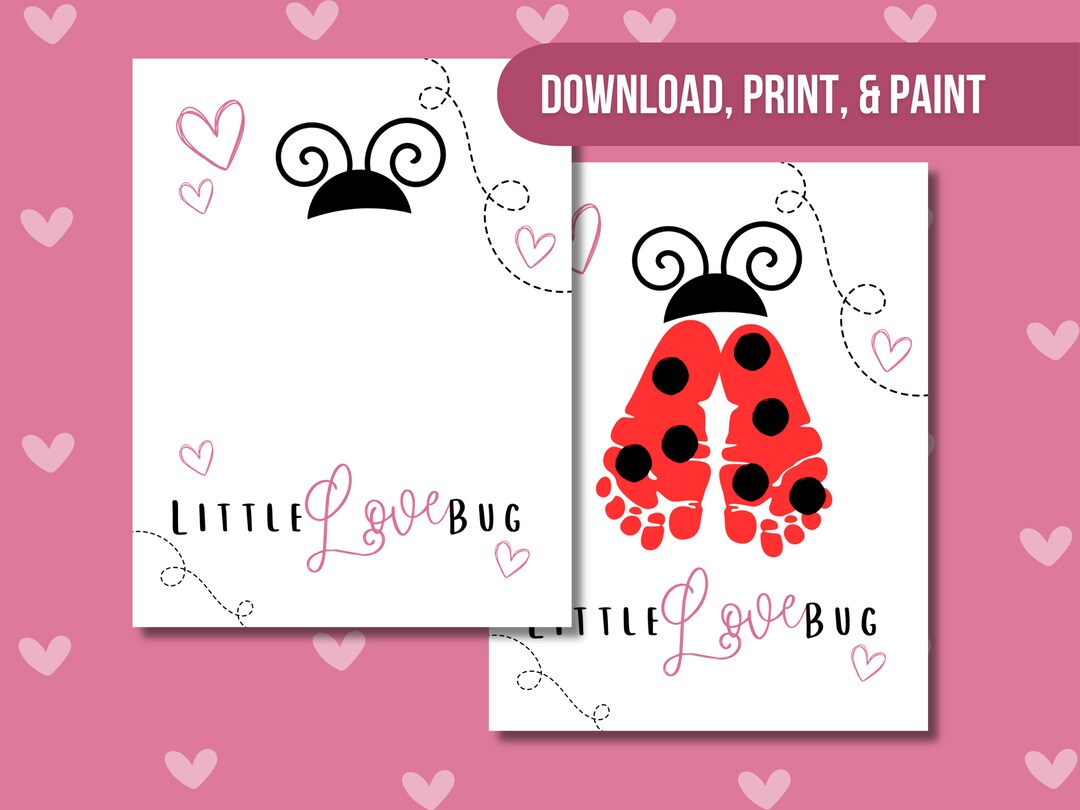 Little Love Bug Printable - Download Print - Valentine's Day - Kids ...