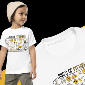Abc's of Pittsburgh Toddler T-shirt | Pittsburgh | 412 | Yinzer Apparel ...