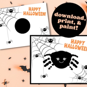 Happy Halloween Printable Download Print Spider Fall Kids Craft Gifts ...