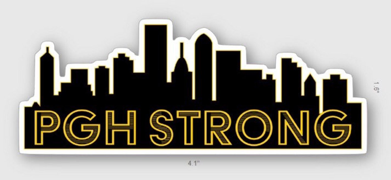 PGH Strong Vinyl Sticker Pittsburgh Strong Stickers for - Etsy