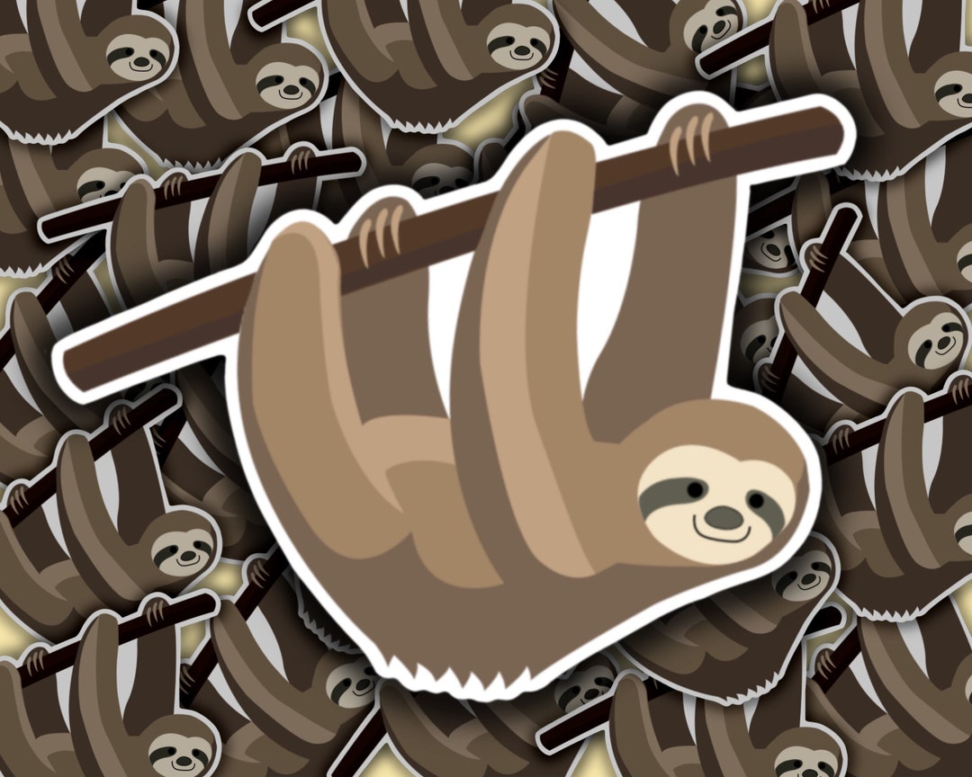 Sloth Vinyl Sticker Stickers for Hydroflask Laptop Stickers Waterproof ...