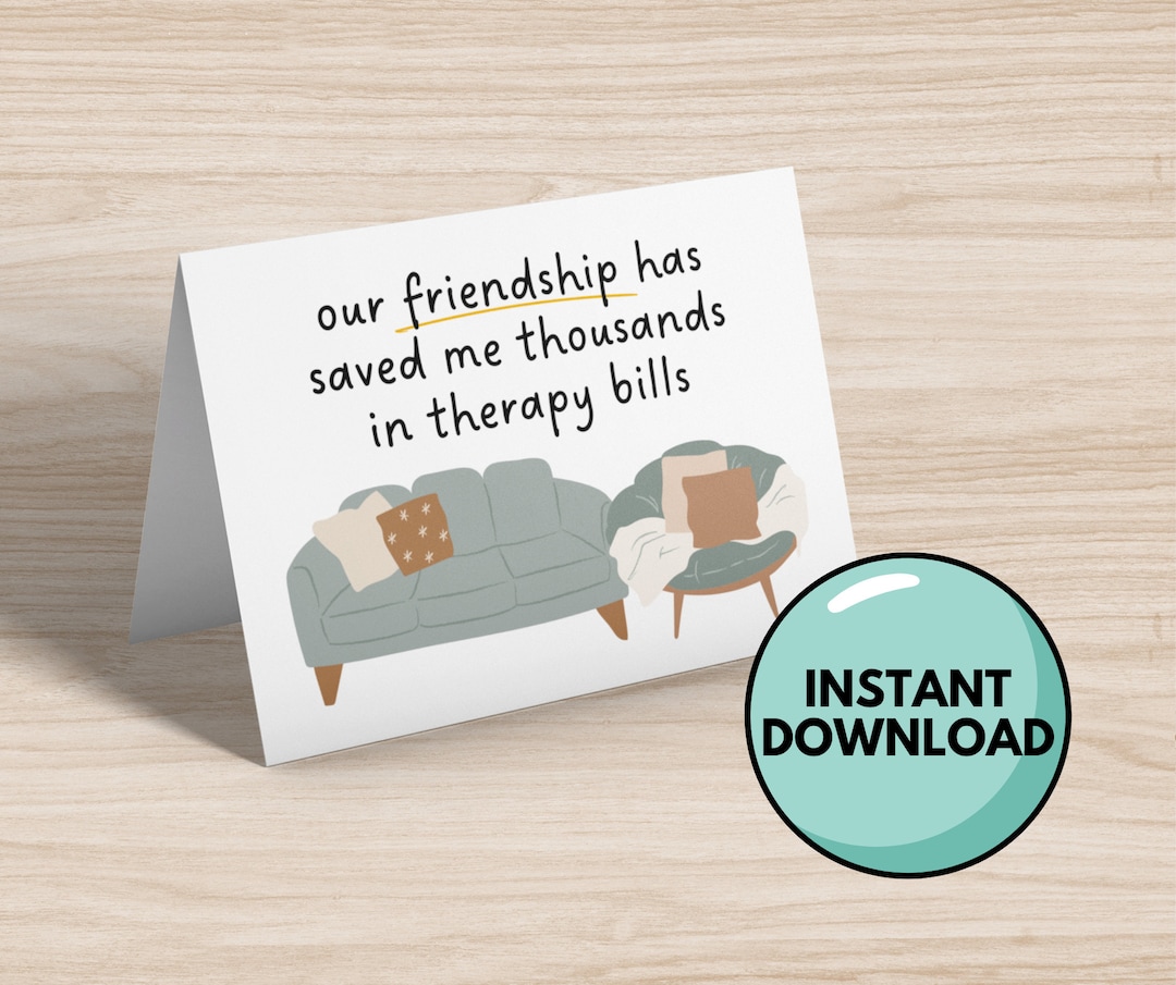 Friendship Card - Greeting Card - Downloadable Card - Instant Download ...