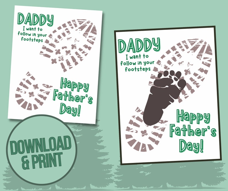 Following In Daddy's Footsteps Printable