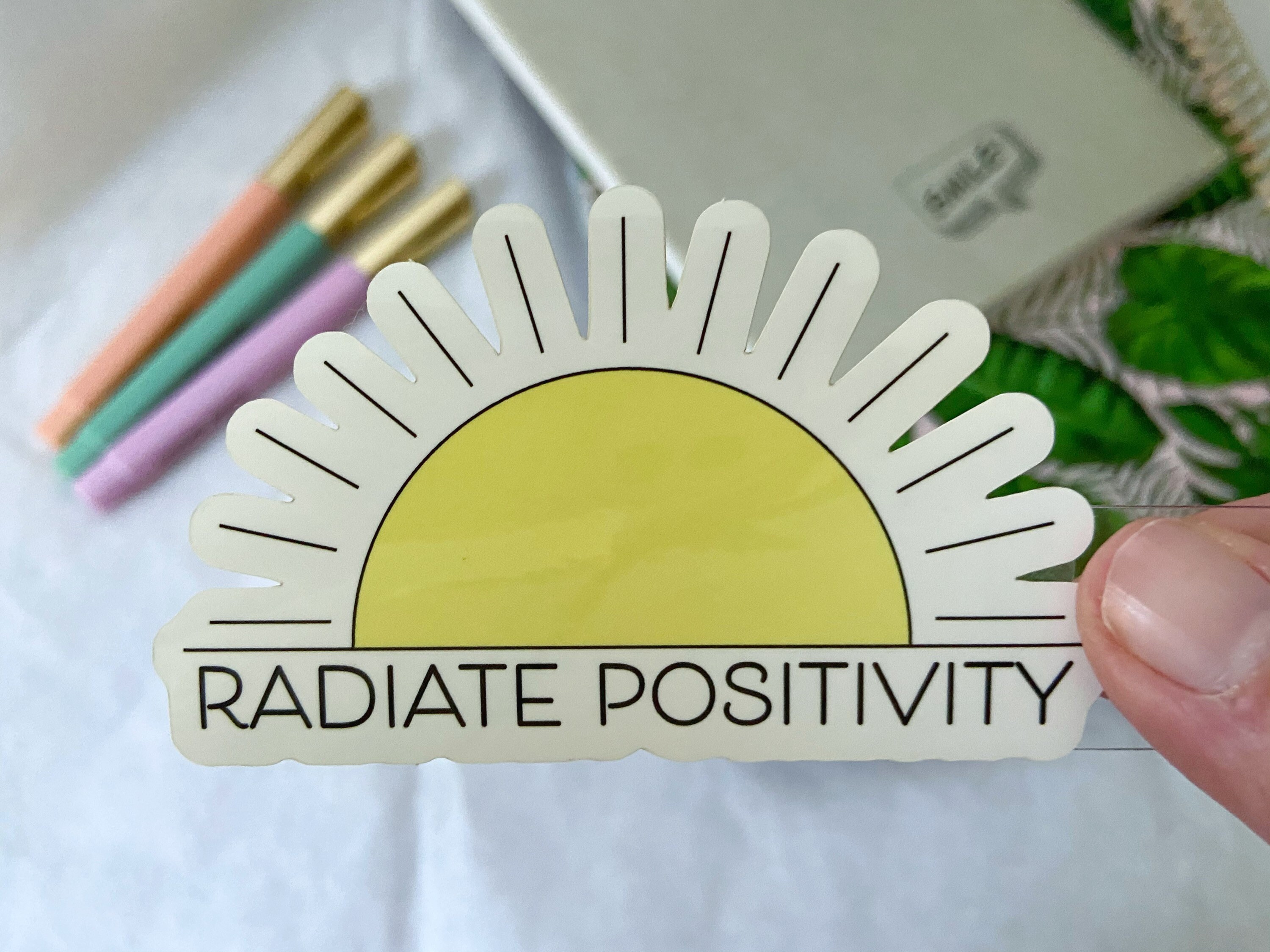 Radiate Positivity Vinyl Sticker | Waterproof Laptop Decal - Etsy