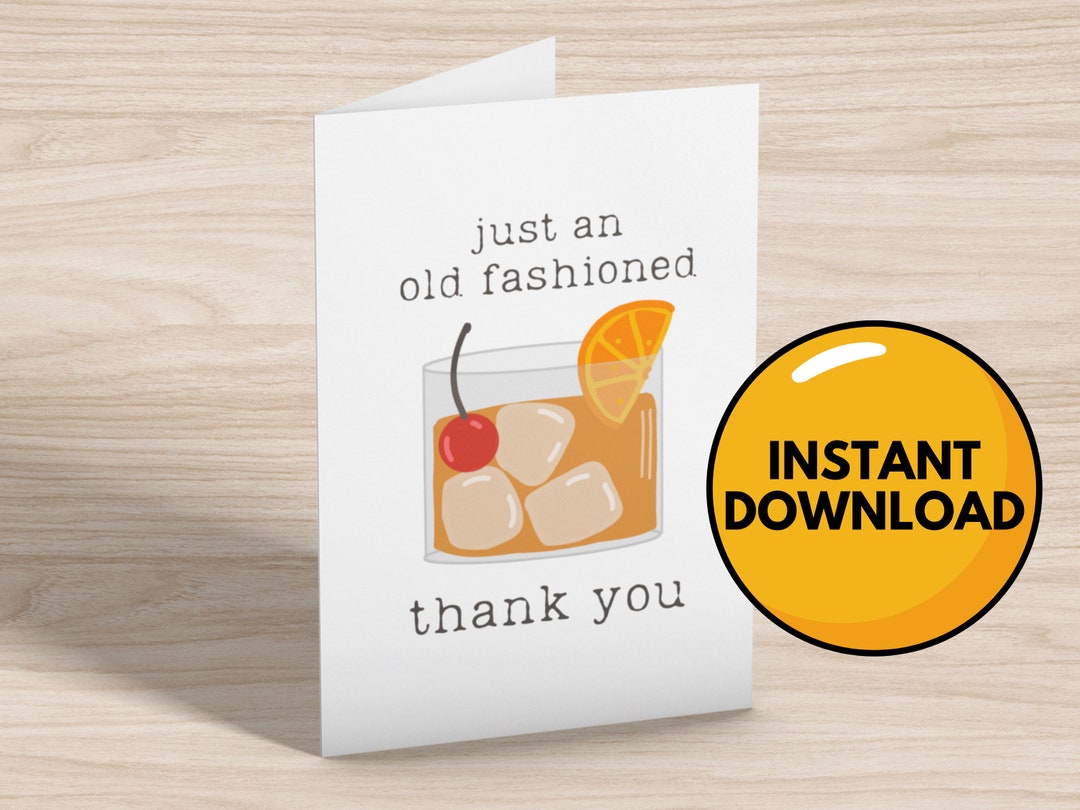 Old Fashioned Thank You Card - Greeting Cards - Downloadable Cards ...