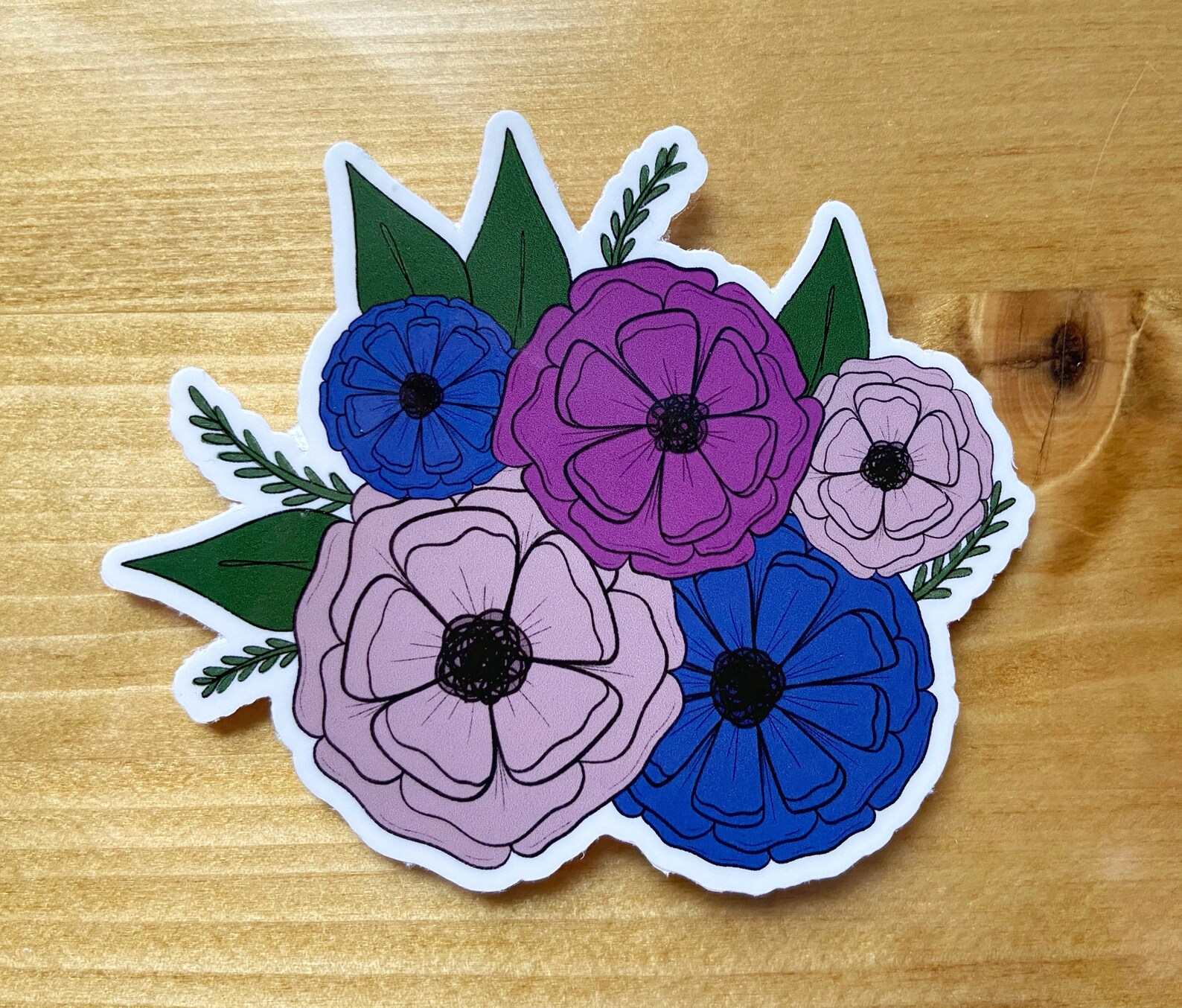 Floral Vinyl Sticker Stickers for Hydroflask Laptop - Etsy
