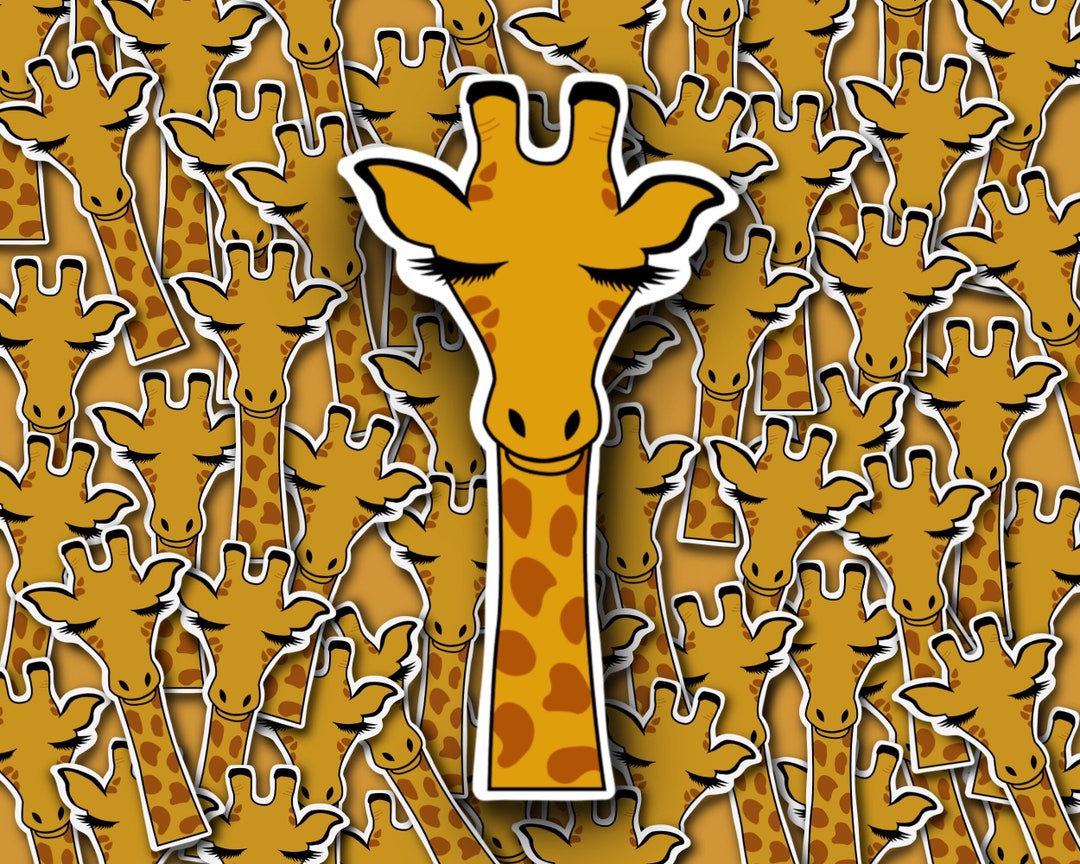 Giraffe Vinyl Sticker | Stickers for Hydroflask | Laptop Stickers ...