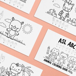 ASL Abc's Coloring Book - Digital Download - Kid's Coloring Books ...