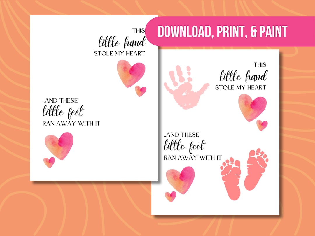 Little Hands, Little Feet Printable - Download Print- Kids Craft ...