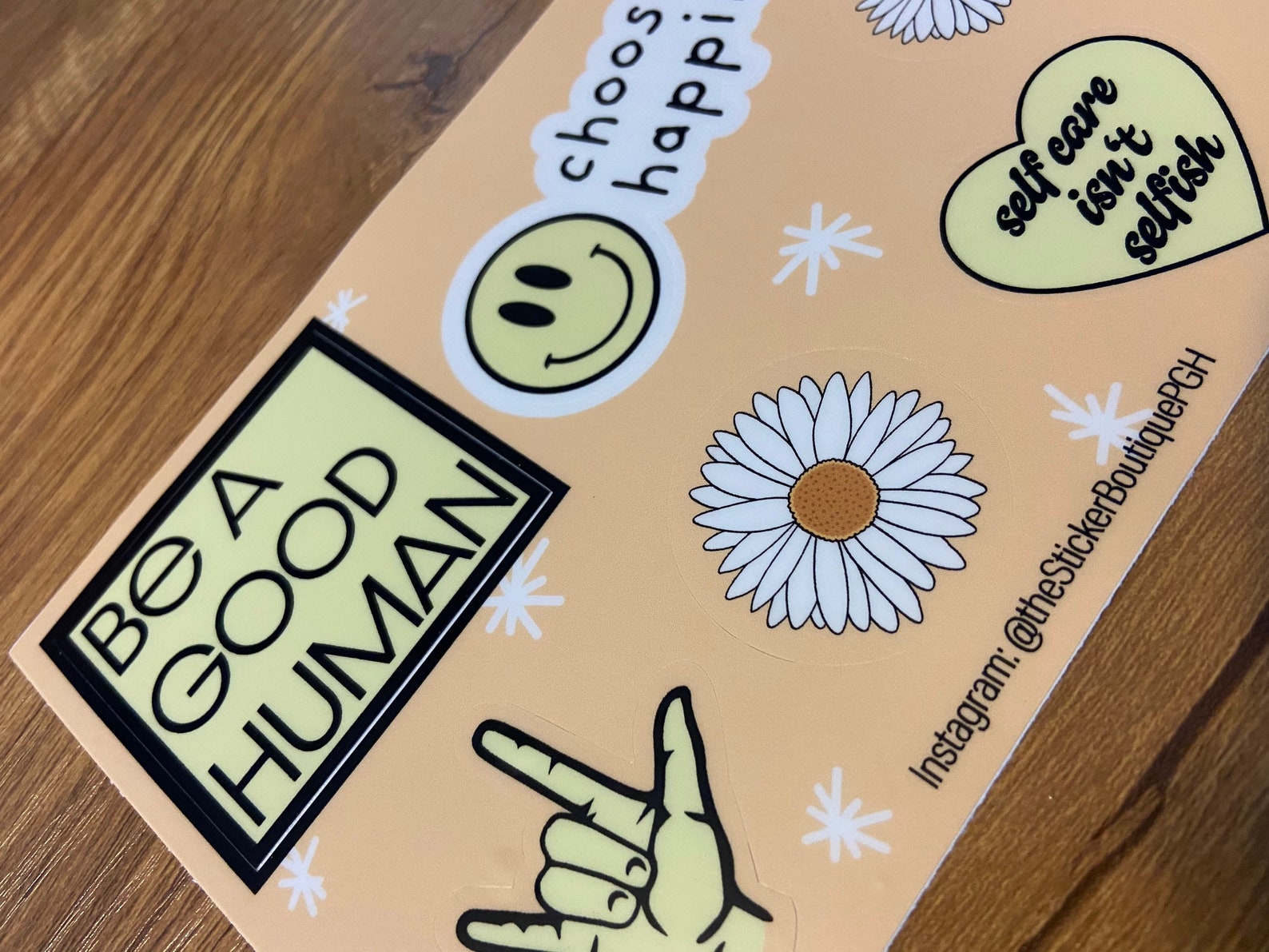 Positive Thoughts Sticker Vinyl Sticker Sheet Stickers for - Etsy