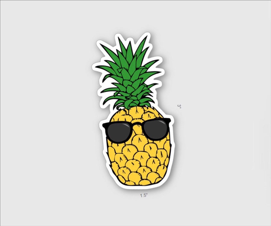 Pineapple Sunglasses Vinyl Sticker | Stickers for Hydroflask | Laptop ...