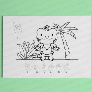 ASL Abc's Coloring Book - Digital Download - Kid's Coloring Books ...