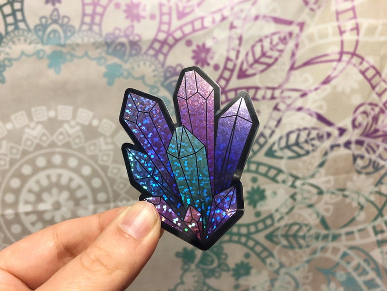 Glitter Crystals Vinyl Sticker Stickers for Hydroflask | Etsy