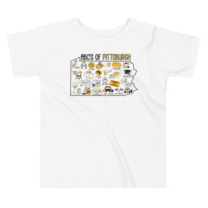 Abc's of Pittsburgh Toddler T-shirt | Pittsburgh | 412 | Yinzer Apparel ...