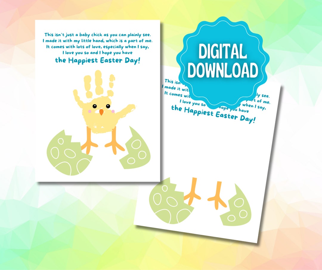 Easter Chick Poem Printable - Download - Baby Chick - Kids Craft ...