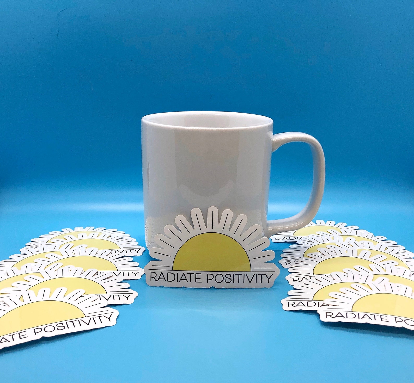 Radiate Positivity Vinyl Sticker Stickers for Hydroflask - Etsy