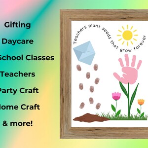 Teachers Plant Seeds That Grow Printable | Handprint Thumbprint Craft ...