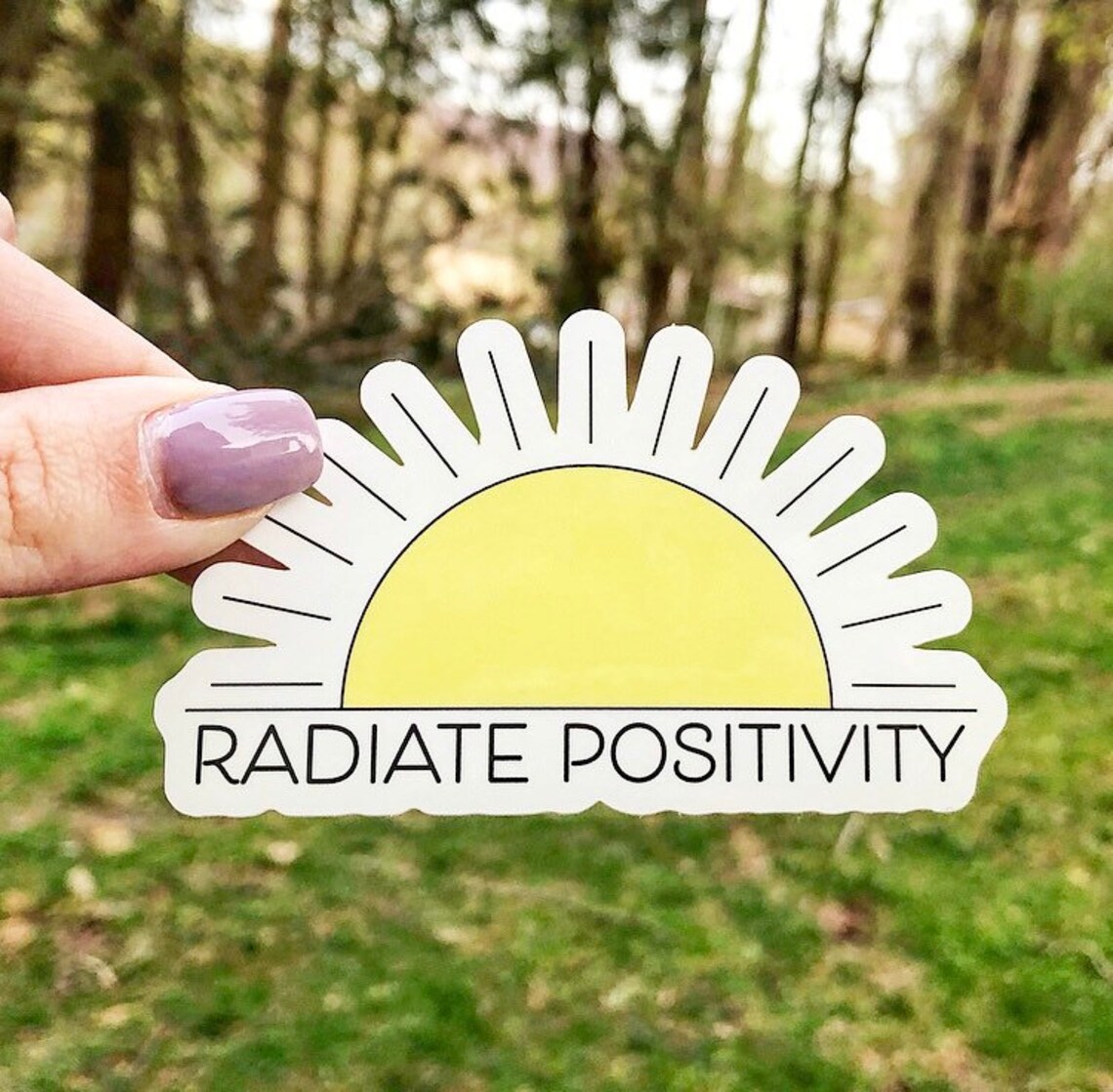 Radiate Positivity Vinyl Sticker Stickers for Hydroflask - Etsy
