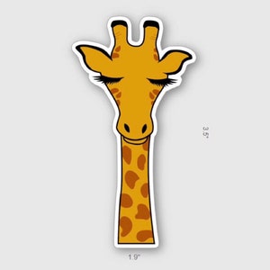 Giraffe Vinyl Sticker | Stickers for Hydroflask | Laptop Stickers ...