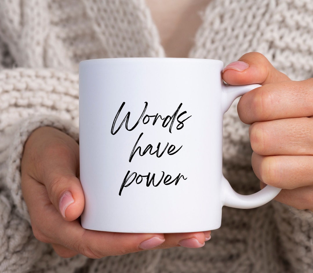 Powerful Words Inspirational Mug | Law of Attraction Gift | Manifesting ...