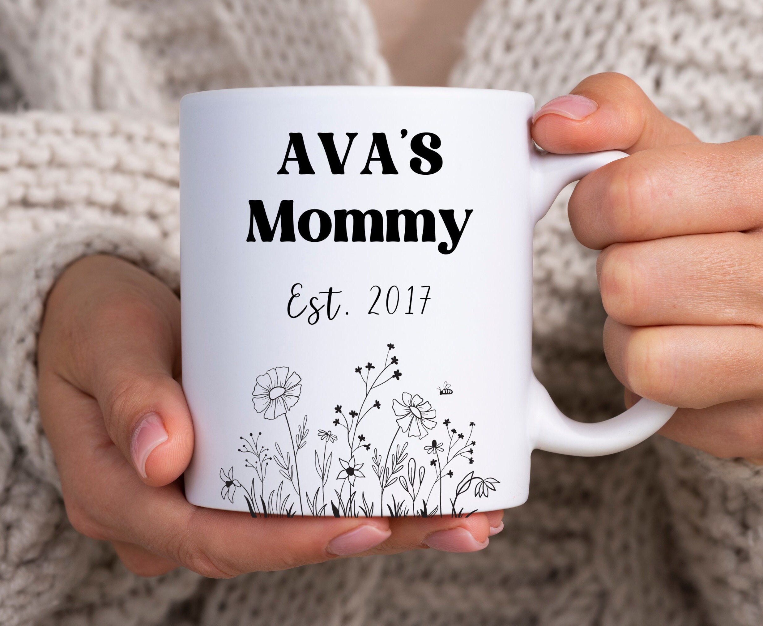 Custom Mom Mug for Mommy Custom Birth Flower Mug Mama Mug Plant Mom Mug ...