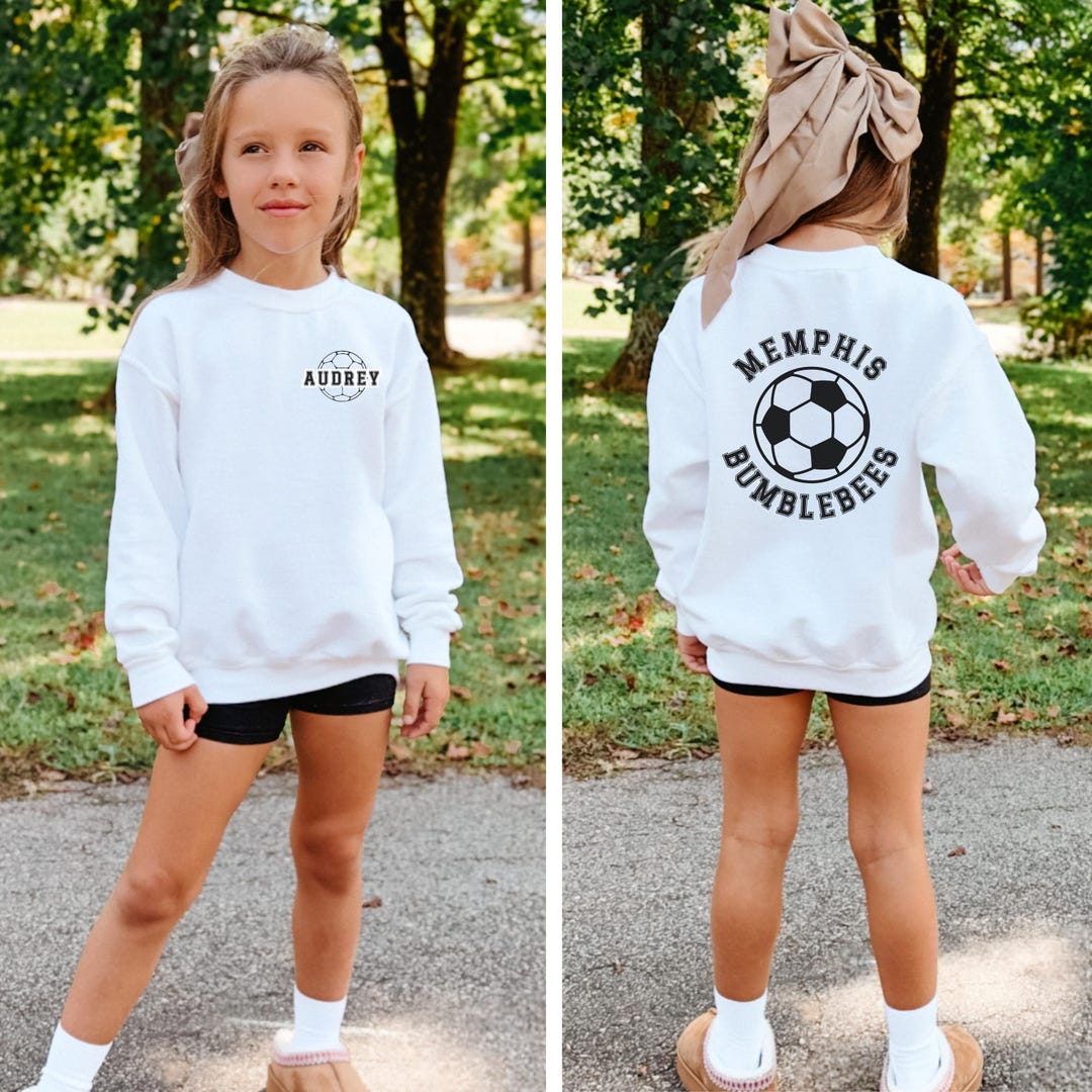 Custom Girl Soccer Shirt Personalized Soccer Sweatshirt Kid Boy Custom ...