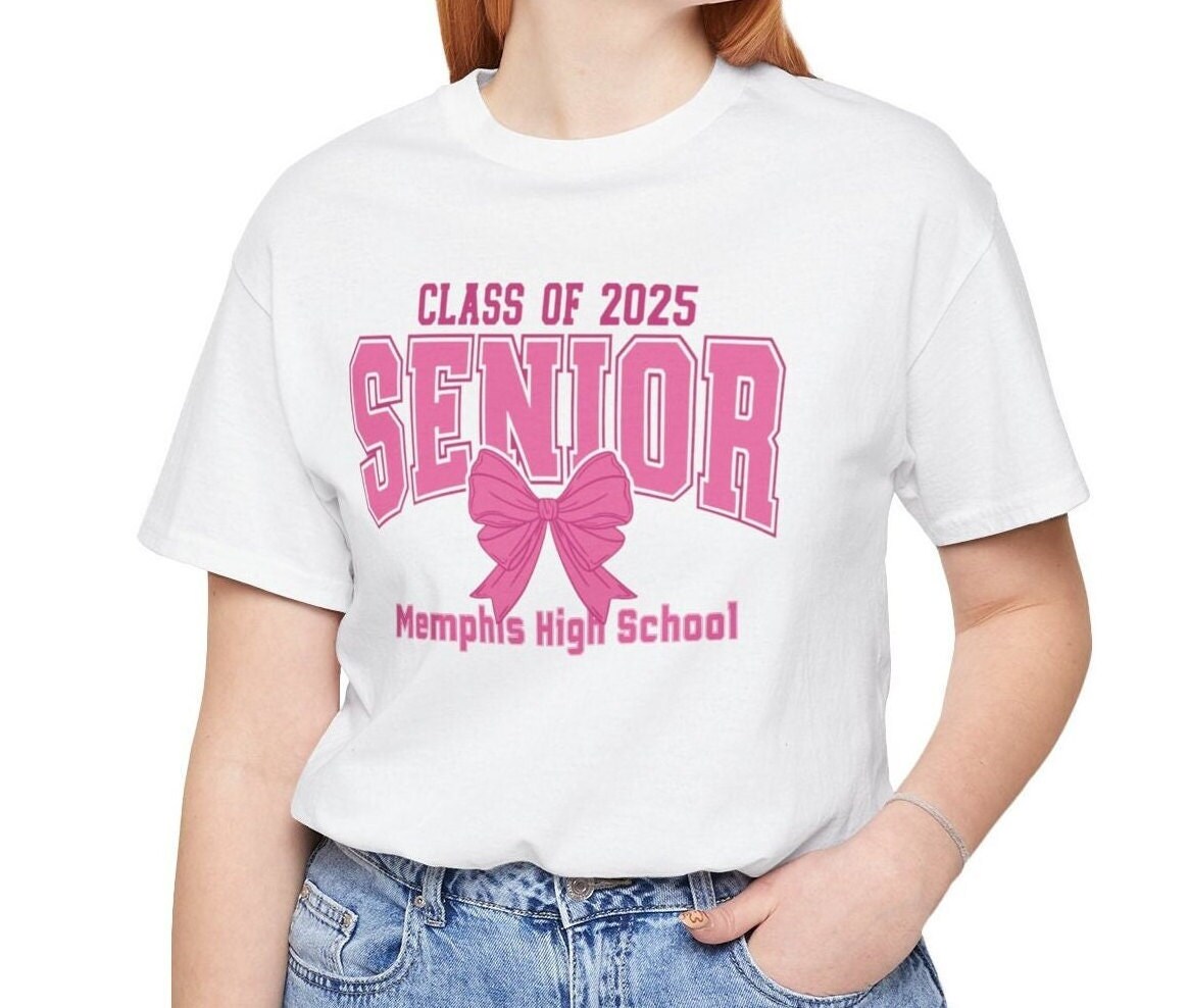 Custom Senior Class of 2025 Shirt Grad Coquette Tshirt for Senior Gift ...